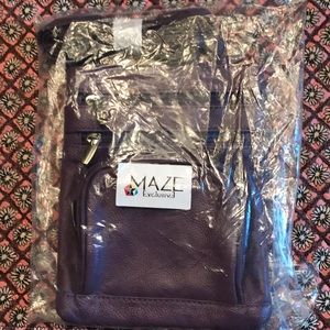 Maze Collection | Bags | Maze Leather Purple Crossbody Bag Nwt | Poshmark